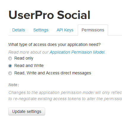 Setting up Twitter Connect - UserPro Docs